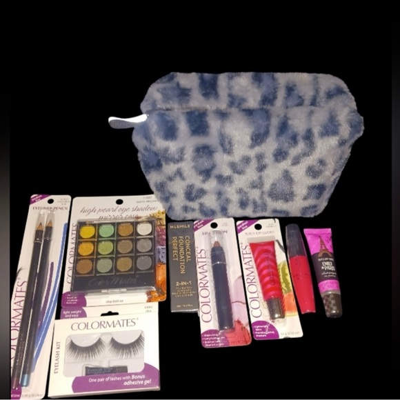 Makeup | Makeup Set With Blue Cosmetic Bag | Poshmark